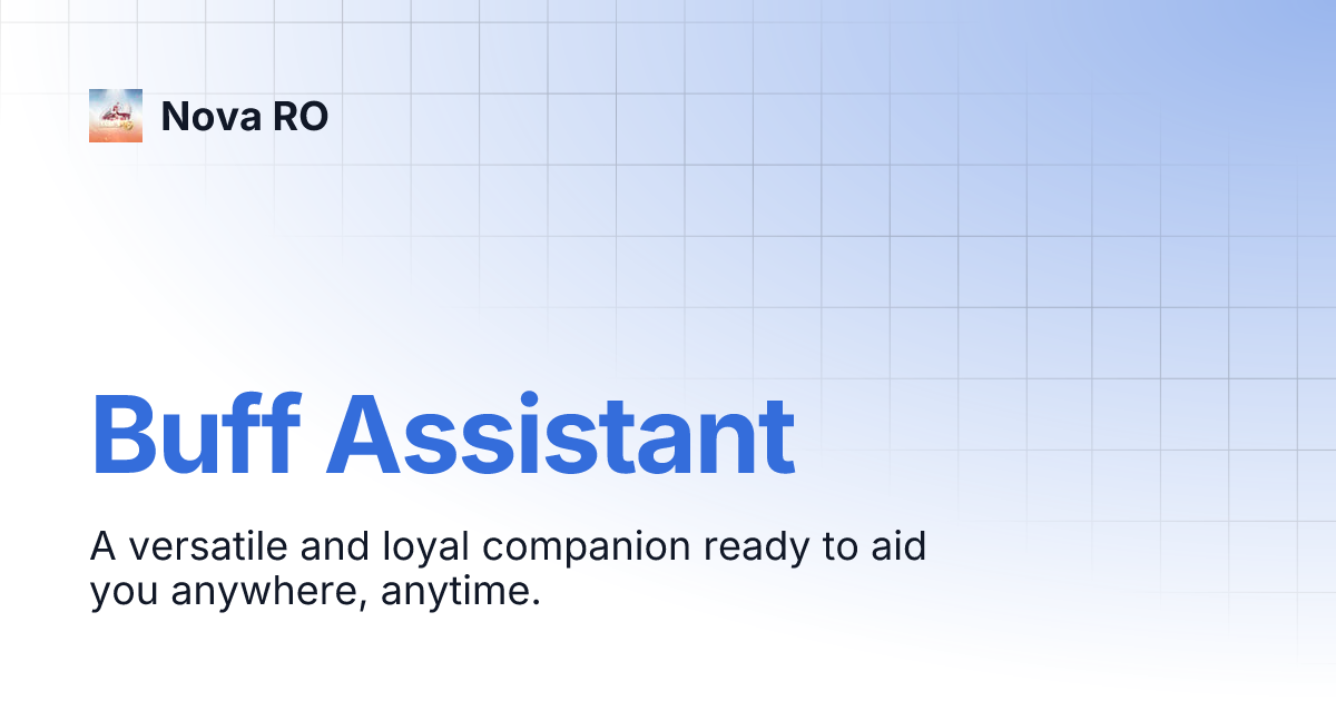 Buff Assistant | Nova RO
